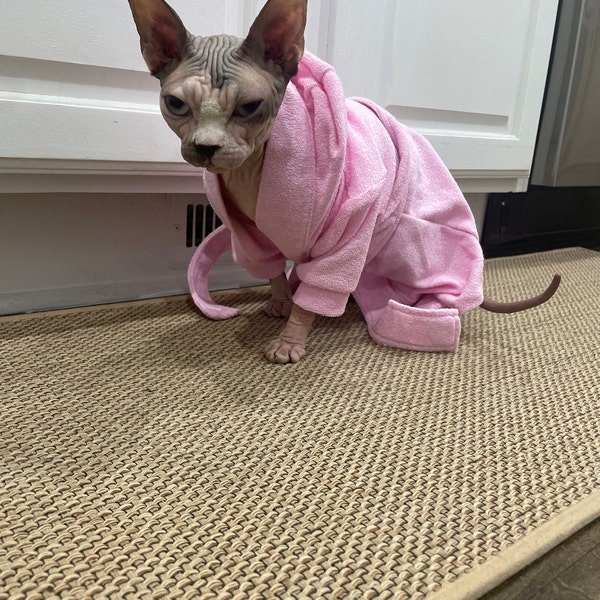 Clothes for Cats, Cat Bathrobe: Handmade Luxury for Your Feline Friend ...