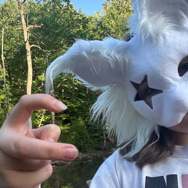 Therian Red Fox Mask Set - Handmade Furry Costume With Tail, Paws - Etsy