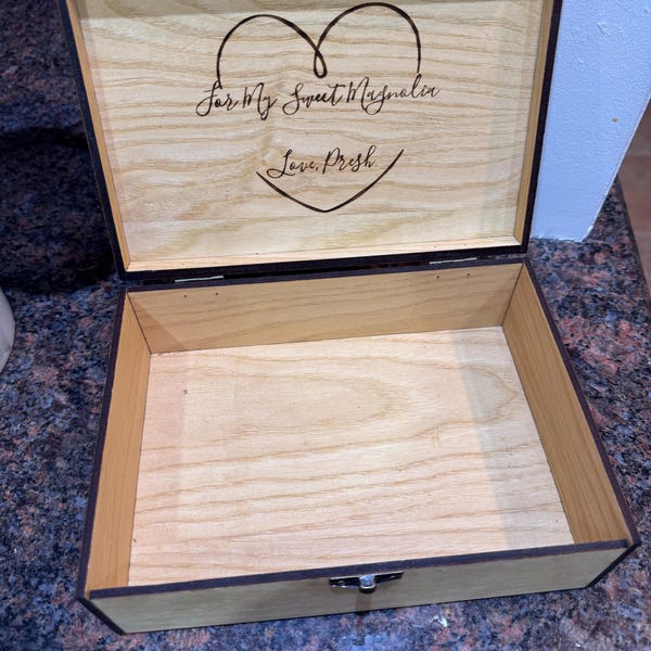 Love Letter Box Valentines Day Gift Box Personalized Small Wooden ...