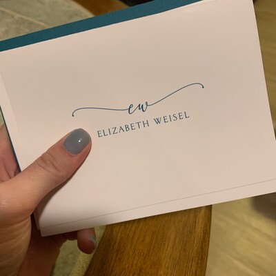 Personalized Stationery Set EXQUISITE SCRIPT MONOGRAM Monogrammed ...