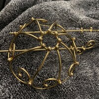 Bronze & Crystal Barrette design 2 - Etsy.de