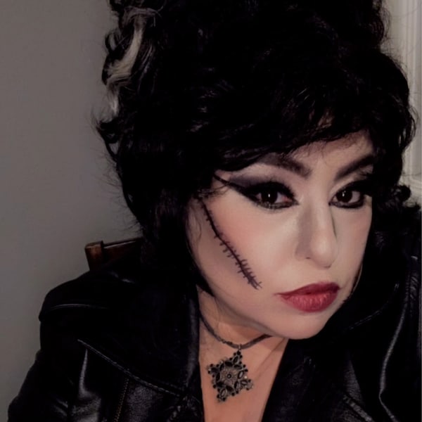 Scary Frankenstein Bride Character Halloween Costume Beehive Wig by ...