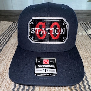 Custom Fire Station Cap 3D Puff Embroidered Firefighter Any Color ...