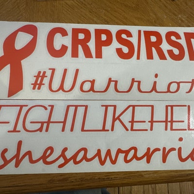 CRPS RSD Hope Awareness Ribbon Vinyl Decal Car Window Bumper Sticker - Etsy