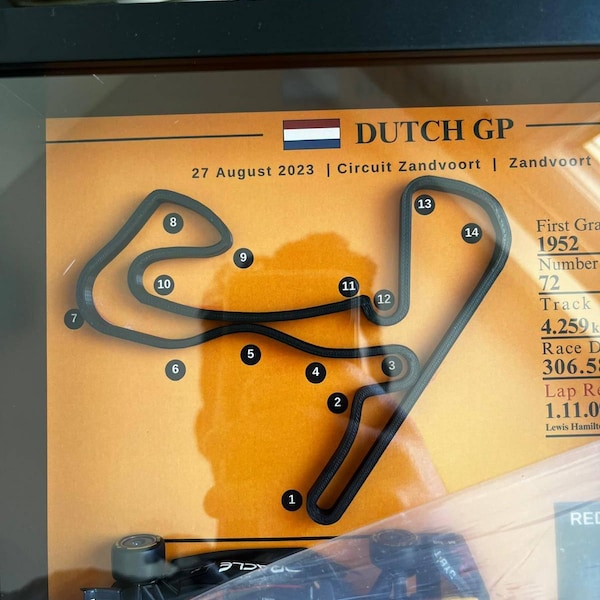 Max Verstappen Dutch GP Win: Framed F1 Car Model & Track Map - Etsy