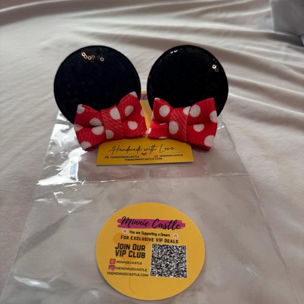 Mickey Ears Hair Clips, Minnie Ears, Mouse Ears, Mouse Ears Hair Clips ...
