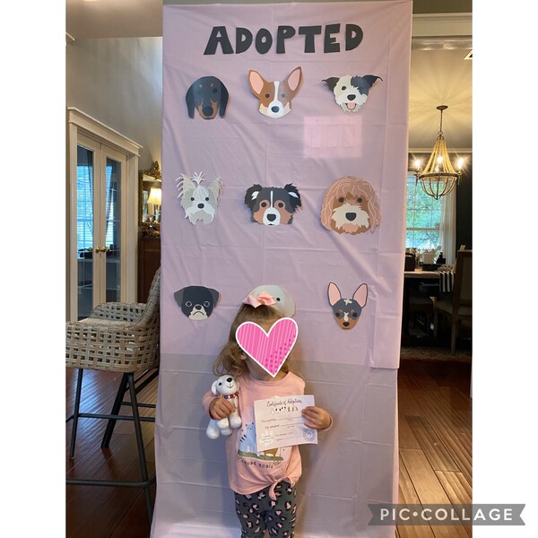 Puppy Dog Face Cute Posters for Party and Kids Room Wall Art Decor Pups ...