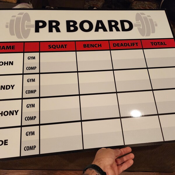 Personalized Family Weight Lifting Board (2 Names) Father and Son / PR ...