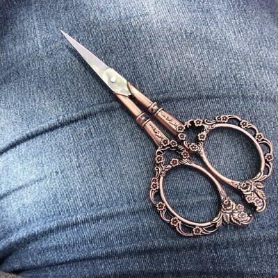Floral Embroidery Scissors Small Flower Scissors Rose Gold Shears Rose ...