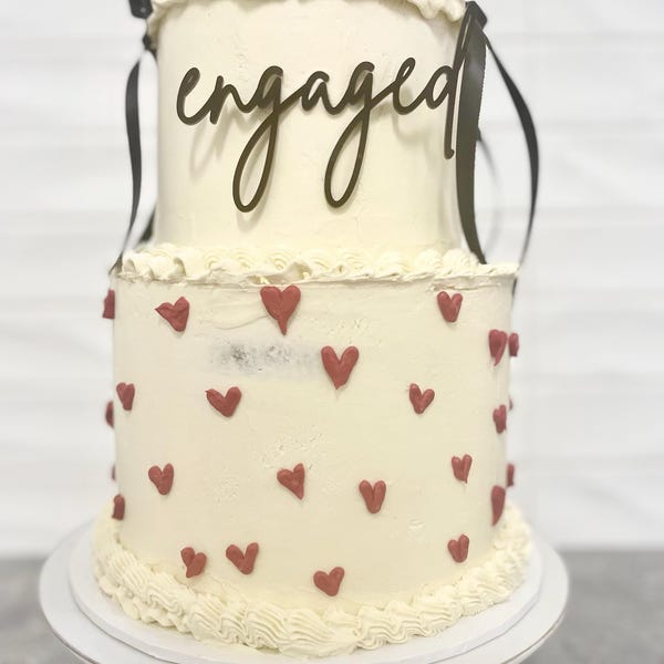 Just Married Cake Charm, Wedding Cake Plaque, Just Married Cake Plaque ...