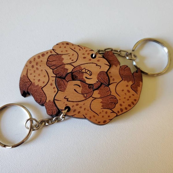 Hyena Interlocking Couple Keychains - Friendship or Relationship ...