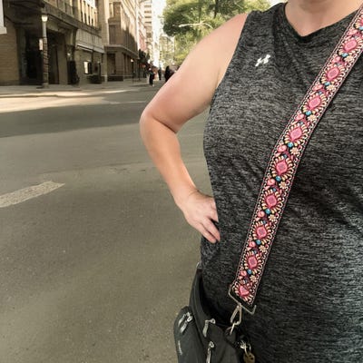 Slim Retro Purse Strap, Geometric Pattern, Replacement Crossbody Strap - Etsy