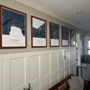 Set of 3 Custom Maps, City Map Prints, Custom Map Print, Custom Any ...