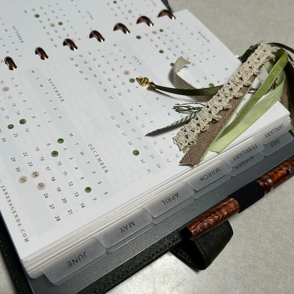 Half Letter Discbound Monthly Side Tab Dividers | HL Planner Dividers ...