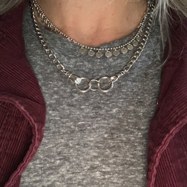 Silver Open Ended Hand Necklace, Hold on to Hope Necklace, Grasping ...