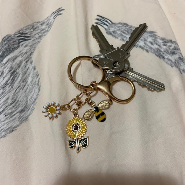 Ethereal Moth Keychain | Bag Charm | Butterfly Flower Nature Gift ...