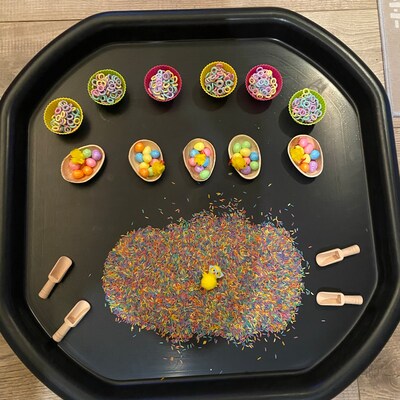 Lime Green Sensory Rice Base / Sensory Bin / Messy Play / Tuff Tray ...