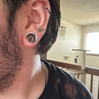 Swirl Ear Gauges Gauge & Plug Earrings Spiral Ear Gauges Saddle Plugs ...