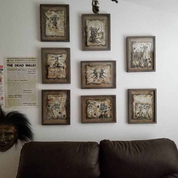 Cthulhu Larp DEMON MASK Necronomicon Fragment Scroll Magick Occult ...