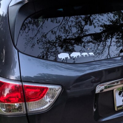 Buffalo Family Window Decal Family of Bison Window Decals stick Figure ...