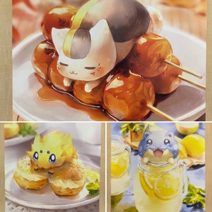 28. Natsume Yuujinchou Nyanko Sensei Art Poster Dango / Food - Etsy