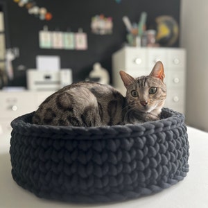 Chunky and Fluffy Crochet Round Rug, Handwoven Carpet With a Minimalist ...