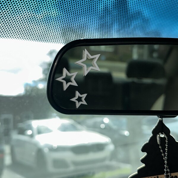 Star Rearview Mirror Decals, Cute Car Stickers, Decorative Car ...