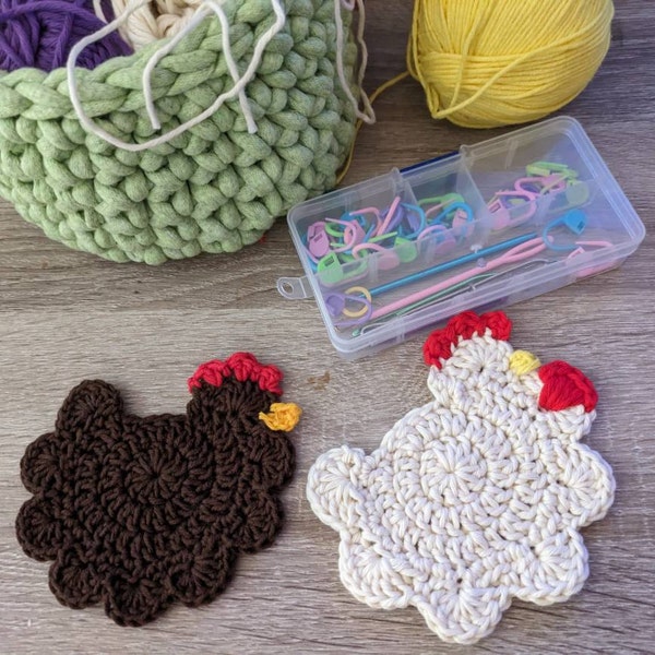 Step by Step Pictorial Guide - Chicken Coaster Crochet Pattern - Etsy