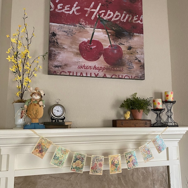 Springtime Paper Banner, Seed Packet Prints Garland|, Garden Theme ...