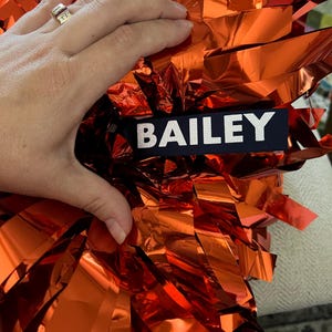 Pom Pom Tags Set of 2 Cheer Cheerleader Name Personalized Team Gift ...