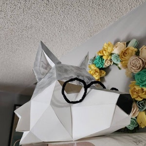 Wolf Mask Papercraft PDF, SVG Template, Low Poly Mask, 3d Paper Mask ...