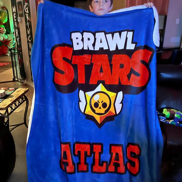 Brawl Stars Championship Blanket With Name, Brawl Stars Gamer Gift ...