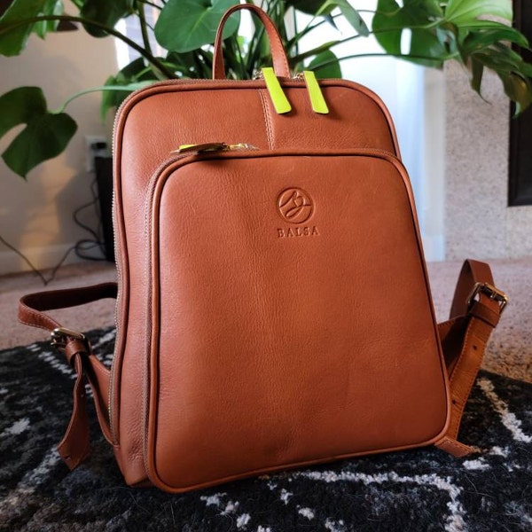 XL VERSION of Our Paris Leather Backpack Purse in Tan, Black and Brown ...