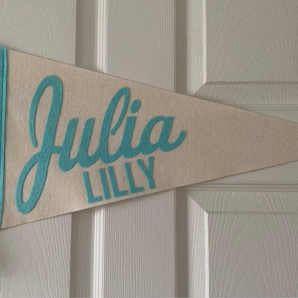 Custom Name Pennant Flag Large Personalized First Middle Double Name ...