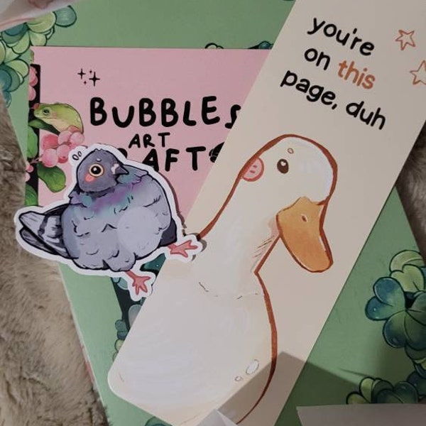 Duck Bookmark You're on This Page Cute Bookmark Double Printed ...