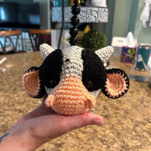 Cow Head Keychain Crochet Pattern; 2 Spot Face Pattern Extension; PDF ...
