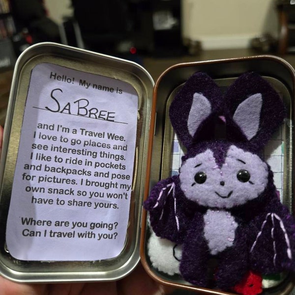 Felt Bat Travel Wee Altoid Tin Travel Toy - Etsy