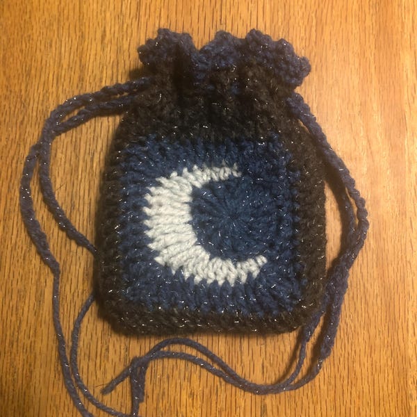 Sun and Moon Drawstring Pouch Crochet PDF PATTERN - Intermediate ...
