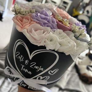 Hot Air Balloon Velvet Flower Box, Hat Box Flowers, Birthday Balloon ...