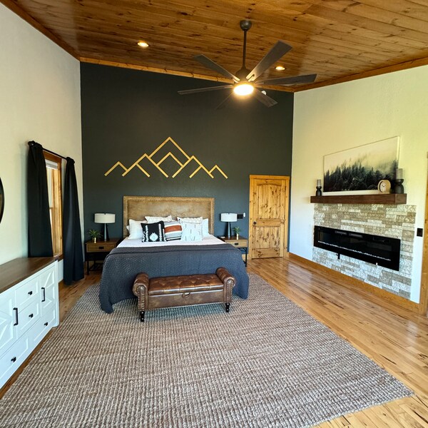 Wood Mountains Wall Art | Modern Mountains Wood Art | Mountains Wood ...