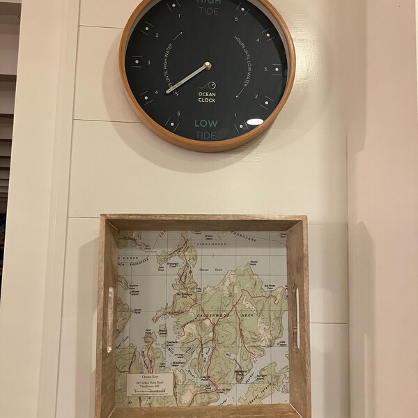 Moon Phases Clock | Lunar Clock | Custom Wood Clock | Coastal Wall ...