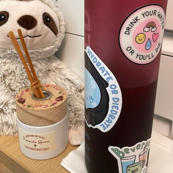 Drink Water Reminder Sticker - Cute Stay Hydrated Motivation Sticker ...