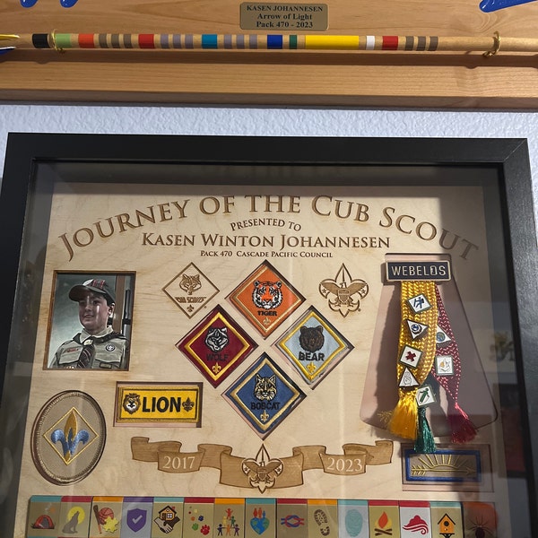 Honor the Achievement - Journey of the Cub Scout Plaque, 11x14 Wood ...