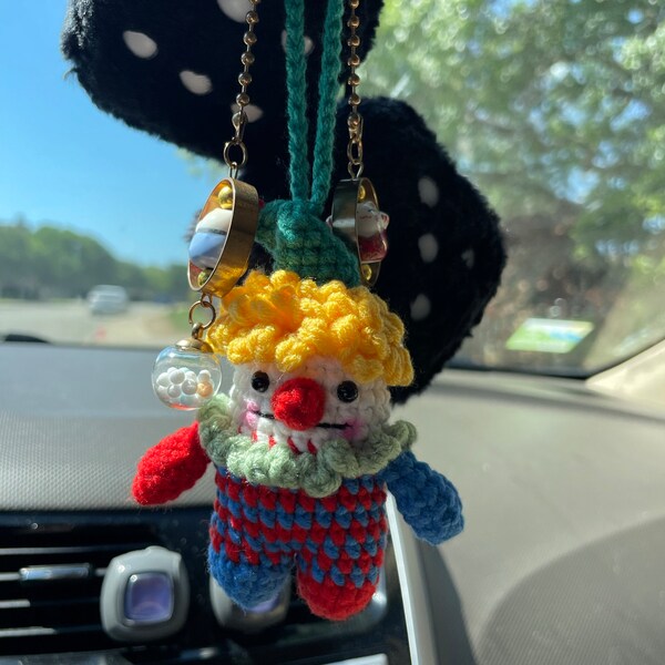 Clown Crochet Keychain, Cute Clown Keychain, Fun Gifts, Cute Gifts ...