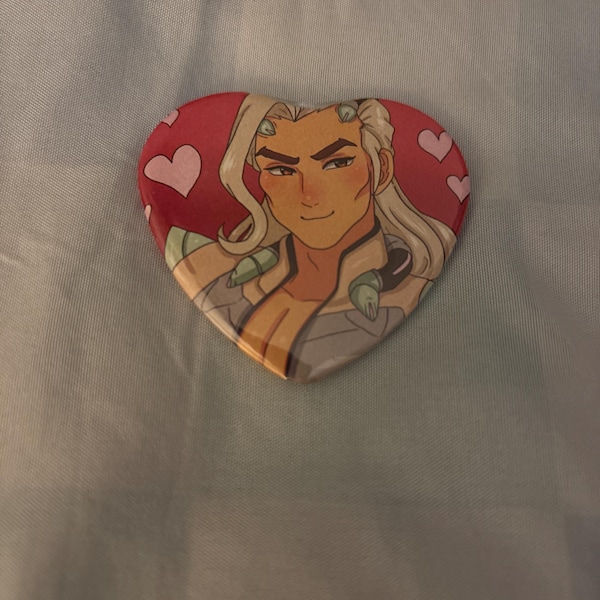 Overwatch Support Heart Button Pins | Ana, Baptiste, Brigitte, Illari ...
