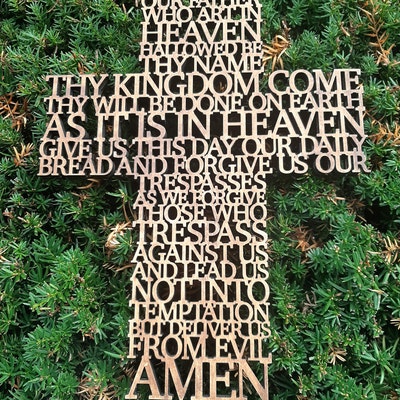 Catholic Lord's Prayer Our Father Cross Laser Cut File Svg Dxf Pdf Eps ...