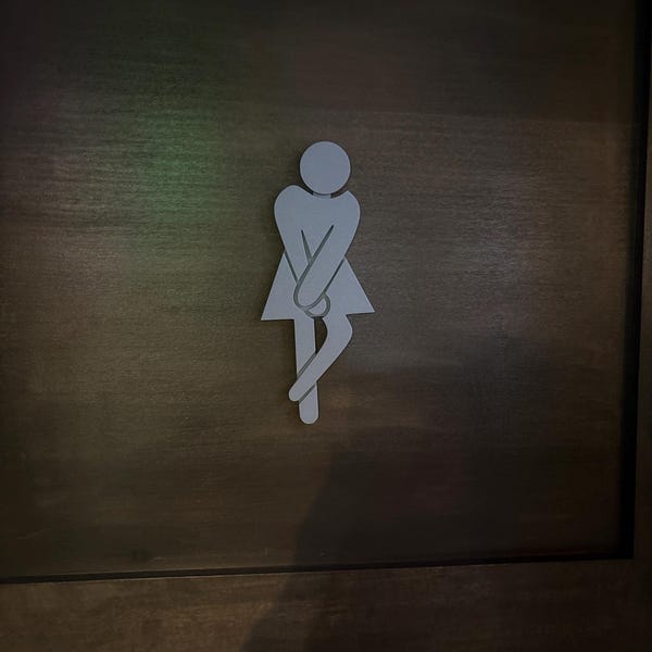 Gotta Go Funny Bathroom Figures for Restroom Set of 2 Bathroom Sign ...
