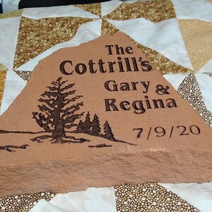 Personalized Garden Stone Established Rock for Family Address Stones ...