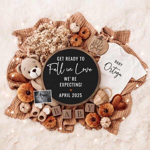 Pregnancy Announcement Digital, Baby Announcement, Editable Template ...