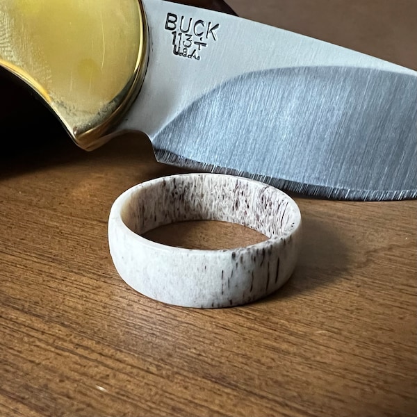 Genuine Deer Antler Ring, Elk Antler Ring, Moose Antler Ring, Unique ...